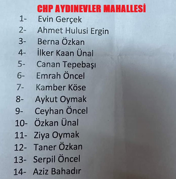 CHP MALTEPE'DE KİMLER DELEGE SEÇİLDİ haberi CHP MALTEPE'DE KİMLER DELEGE SEÇİLDİ haberi